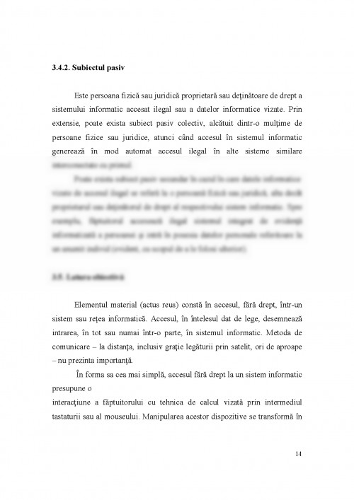 Referat: Accesul Ilegal la un Sistem Informatic (#414268)