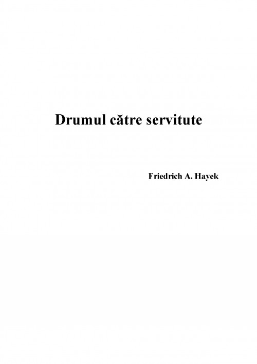 Referat: Drumul către servitute - recenzie (#414322)