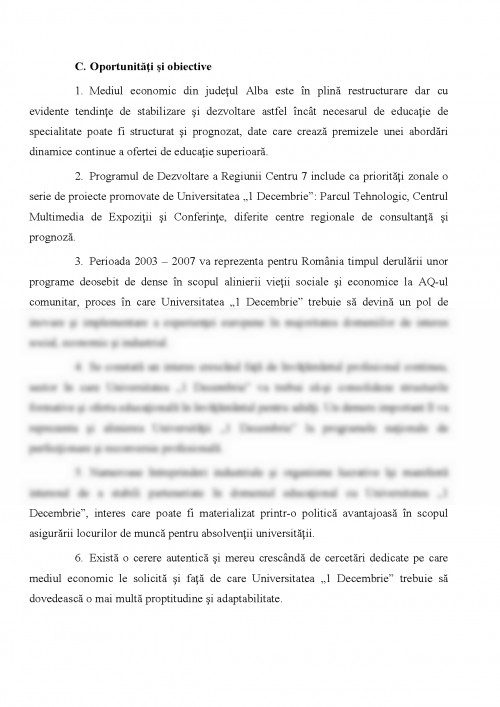 Referat: Exemplu de Analiza SWOT a Universității 1 Decembrie din alba ...
