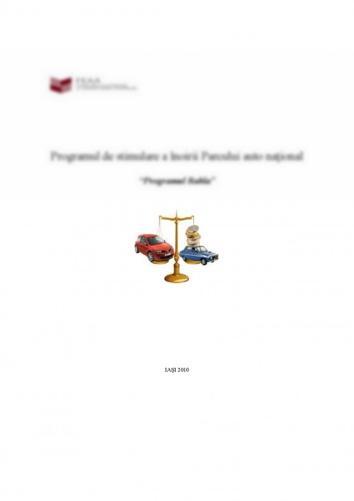 Referat: Programul de stimulare a inoirii parcului auto național ...