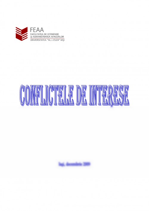 Referat: Conflictele de Interese (#415401)