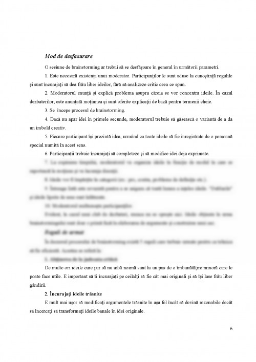 Referat: Metode de creativitate - brainstorming și metoda delphi (#415418)