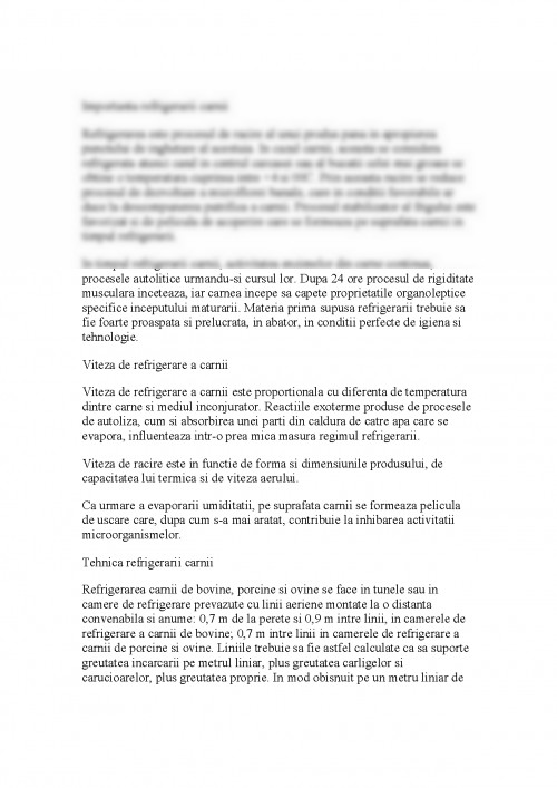 Referat: Conservarea cărnii prin congelare (#415718)