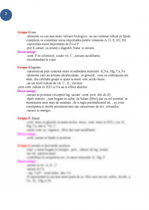 Curs: Principalele Grupe de Alimente (#416091)