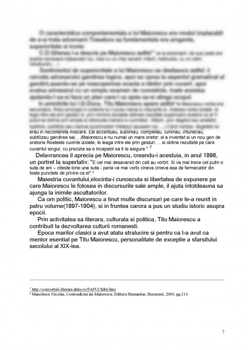 Referat: Titu Maiorescu și Discursul Politic (#416192)