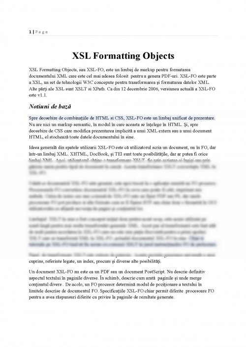 Referat: XSL Formatting Objects (#416895)