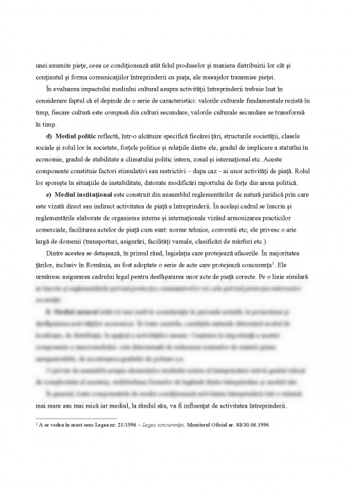 Referat: Mediul Extern al Întreprinderii (#416980)