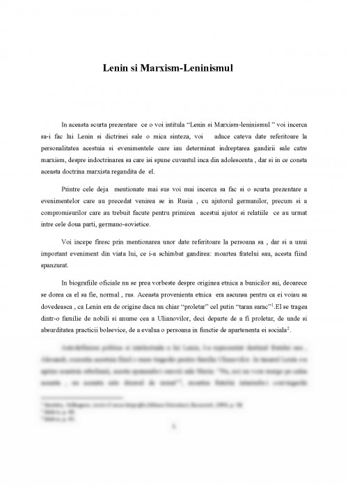 Referat: Lenin și Leninismul (#417476)