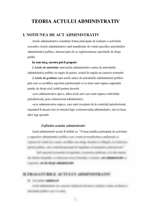 Referat: Teoria Actului Administrativ (#417548)
