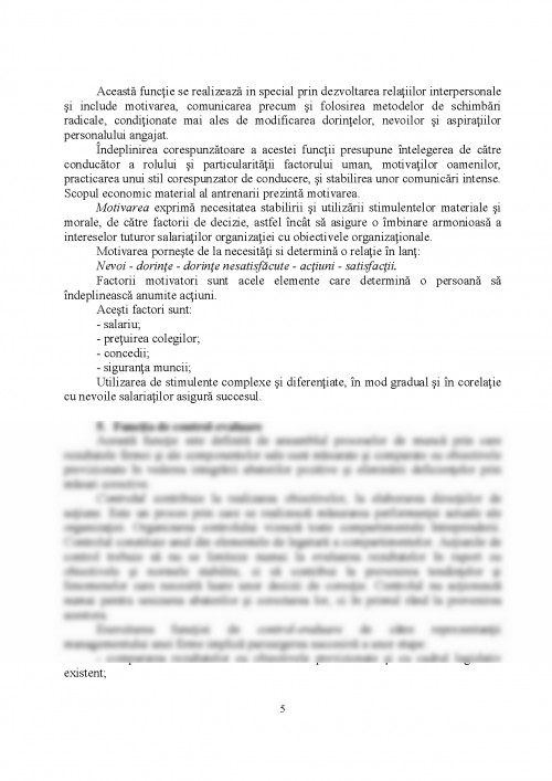 Referat: Funcțiile Managementului (#417995)