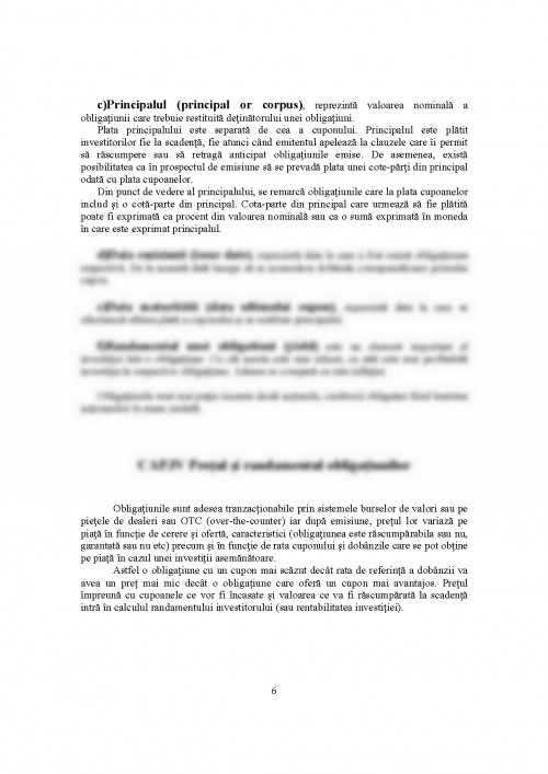 Referat: Obligațiunile - valoare, randament, tipuri (#418252)