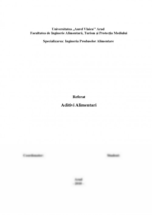 Referat: Conservanți organici - acidul benzoic (#418357)