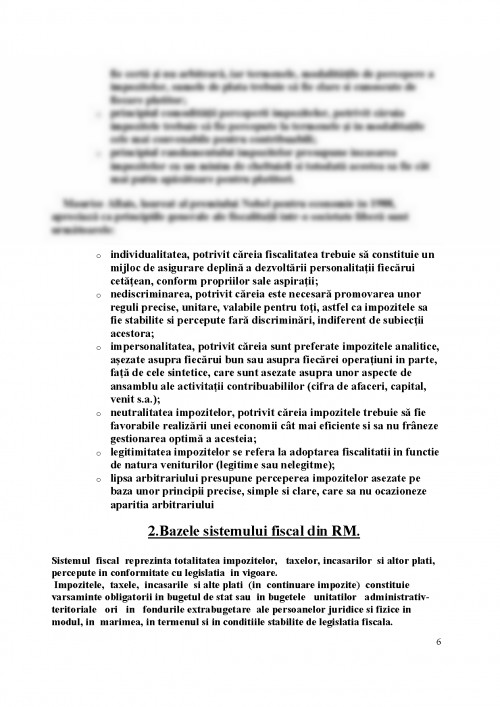 Referat: Sistemul fiscal din Republica Moldova și metodele lui de ...