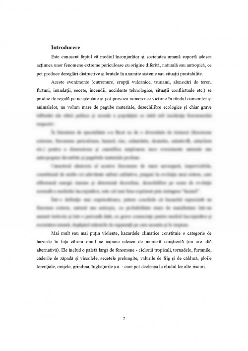 Referat: Hazarde climatice în România - seceta (#419729)