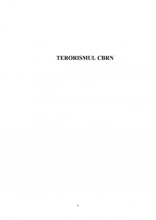 Referat: Terorismul CBRN (#421511)