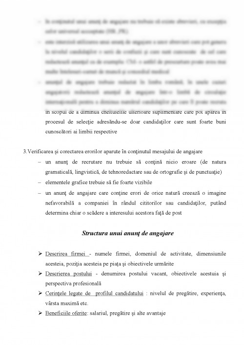 Referat: Anunțul de angajare ca modalitate de recrutare (#421656)