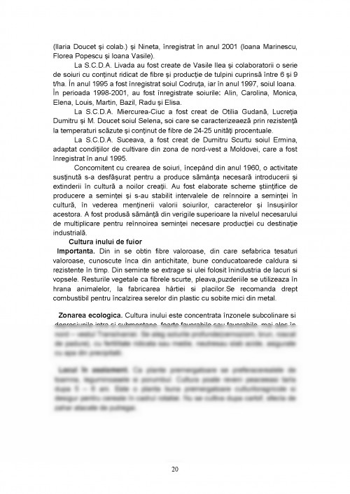 Referat: Inul, cânepa și bumbacul - principalele plante textile (#421808)