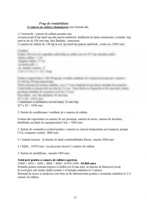 Referat: Plan de afaceri - Ciupercărie Champignon (#423090)