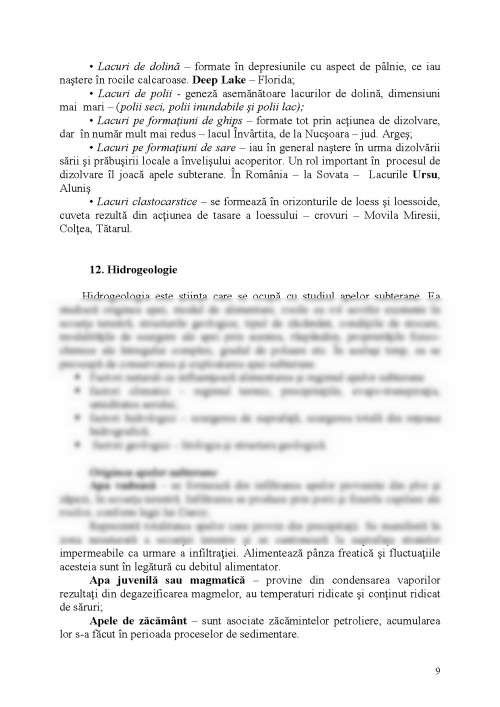 Referat: Hidrologie și Hidrogeologie (#423097)