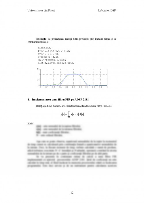 Laborator: Laboratoare Procesoare Digitale de Semnal (#423439)