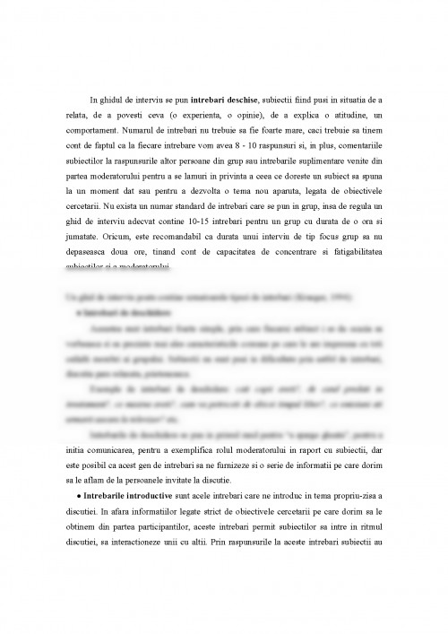 Referat: Cercetarea de Tip Focus-Grup (#423838)