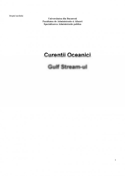 Referat: Curenții oceanici - gulf stream-ul (#427006)