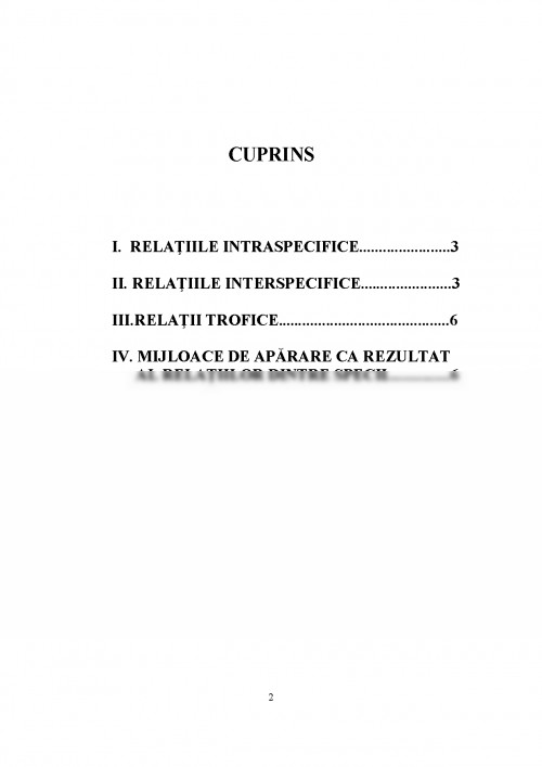 Referat: Relațiile intraspecifice, interspecifice și de condiționare ...
