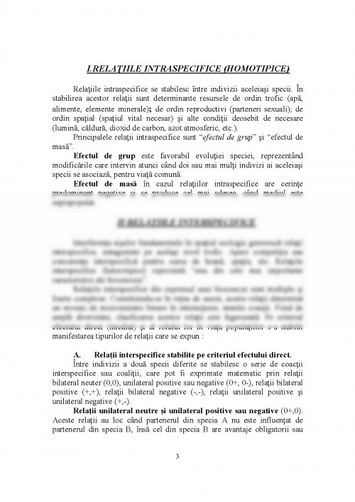 Referat: Relațiile intraspecifice, interspecifice și de condiționare ...
