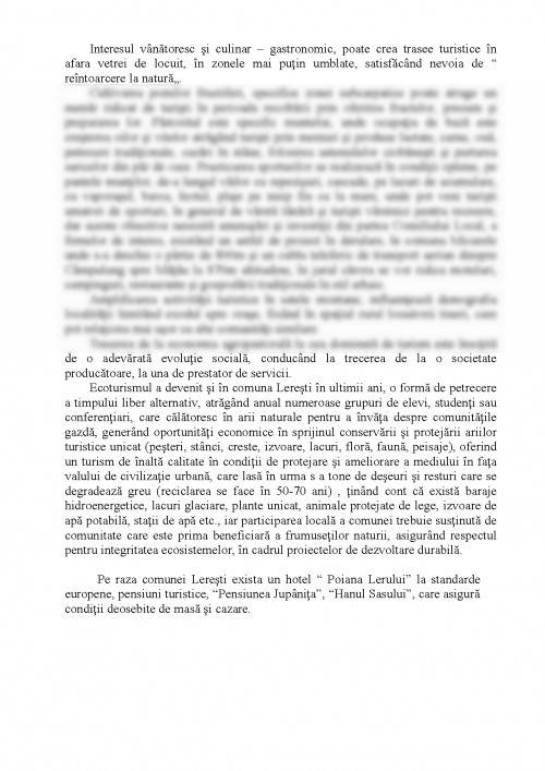 Referat: Lerești - comună turistică (#427691)