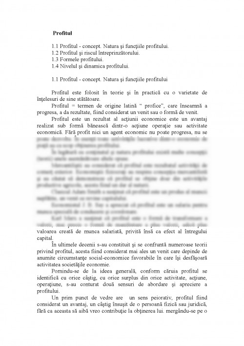 Referat: Profitul (#429168)