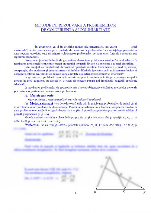 Referat: Metode de Rezolvare a Problemelor de Concurență și ...
