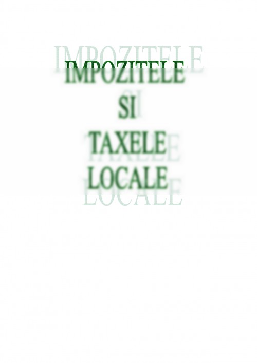 Referat: Impozite și Taxe Locale (#430252)