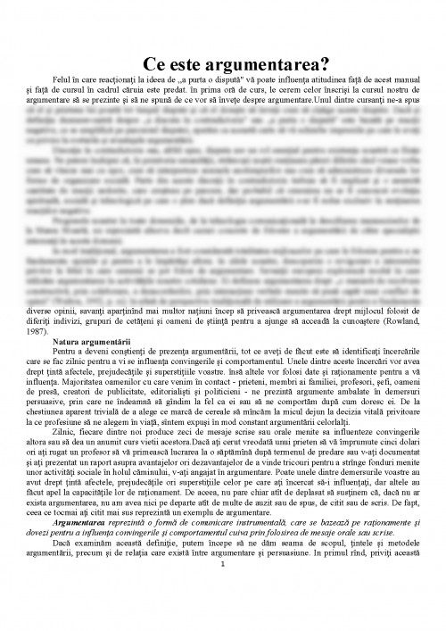 Referat: Ce este Argumentarea (#430420)