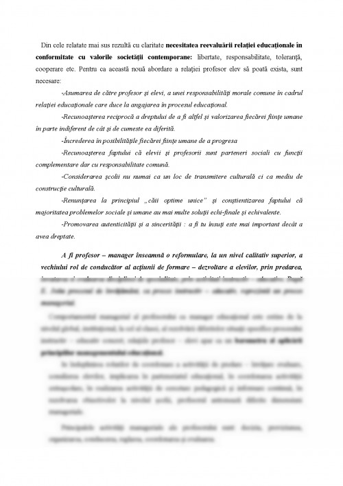 Referat: Managementul relației profesor-elevi (#430637)