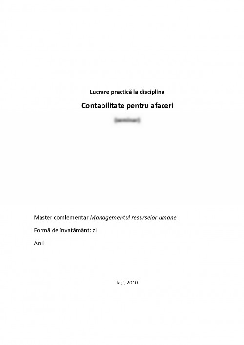 Referat: Monografie Contabilitate (#430711)