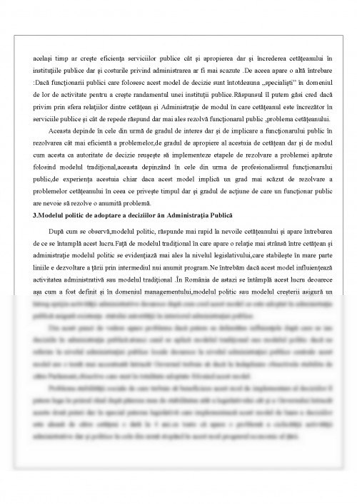 Referat: Modelul tradițional versus modelul politic al deciziilor ...