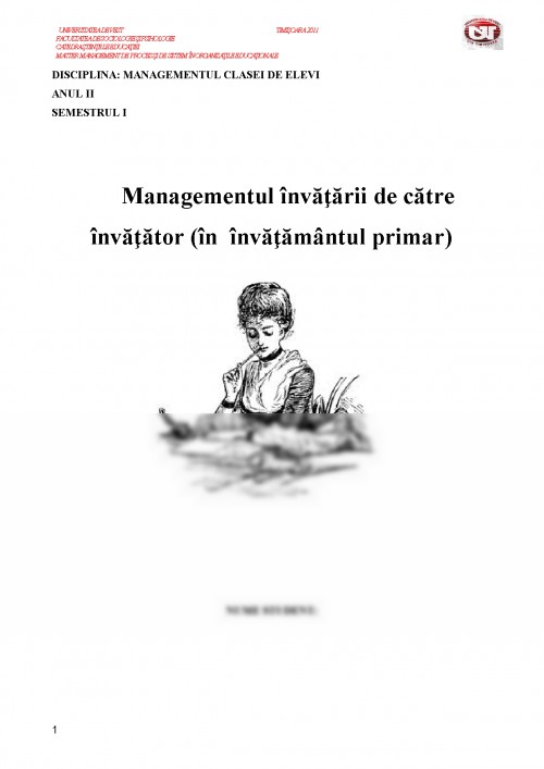 Referat: Managementul Învățării de Către Învățător în Învățământul ...