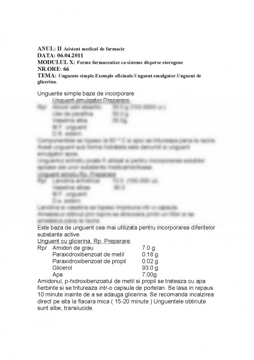 Referat: Caiet practică - forme farmaceutice eterogene (#433287)