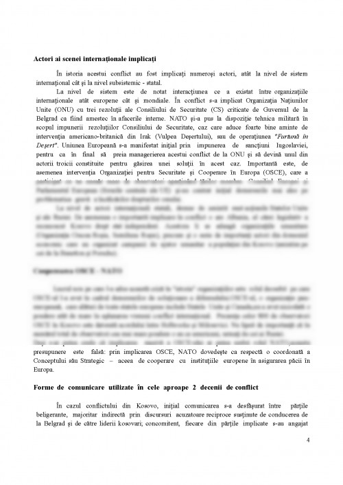 Referat: Conflictul din Kosovo (#433430)