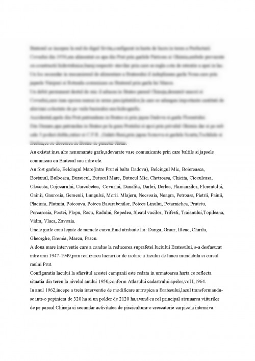 Referat: Lacul Brates (#435010)