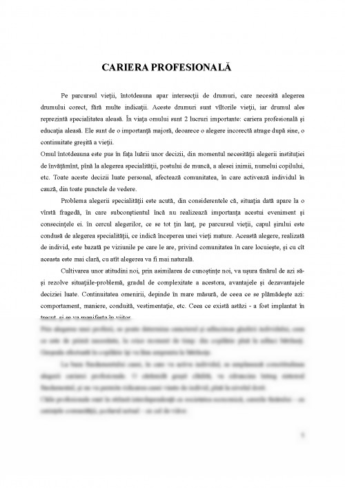 Referat: Cariera Profesională (#438092)