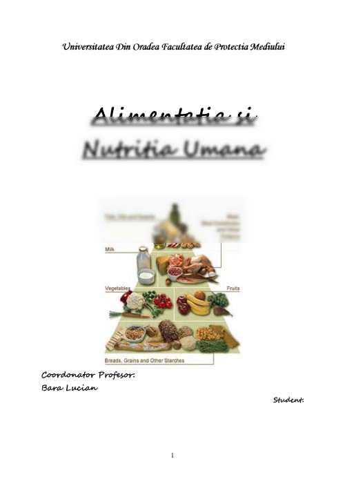 Referat: Alimentația și nutriția umană (#438200)