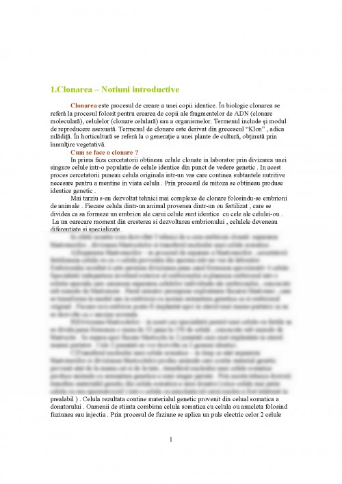 Referat: Clonarea (#438211)
