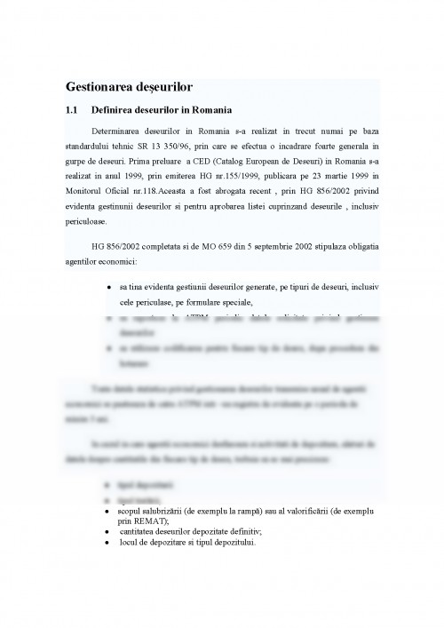 Referat: Gestionarea deșeurilor în România (#438218)