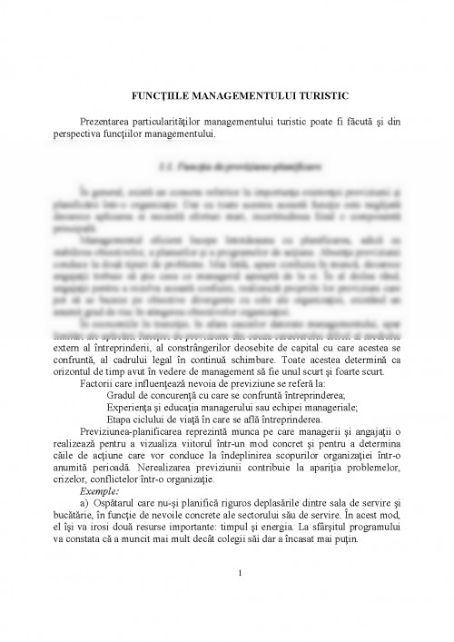 Referat: Funcțiile Managementului Turistic (#438955)