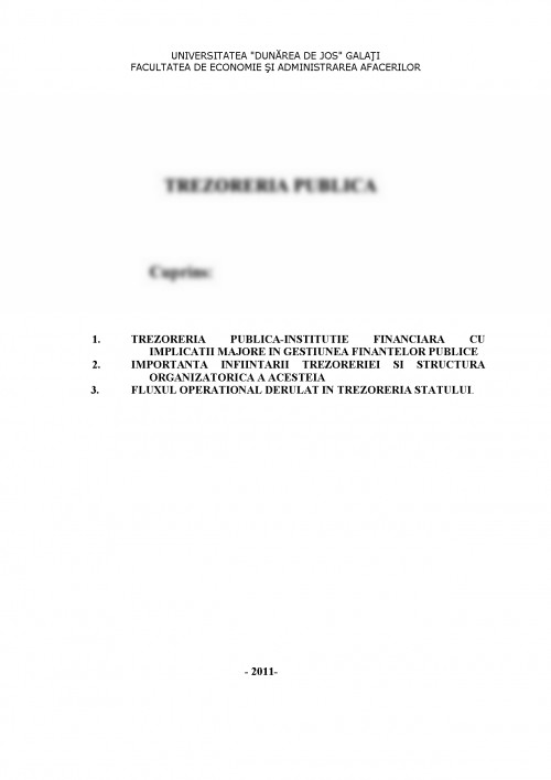 Referat: Trezoreria publică (#439196)