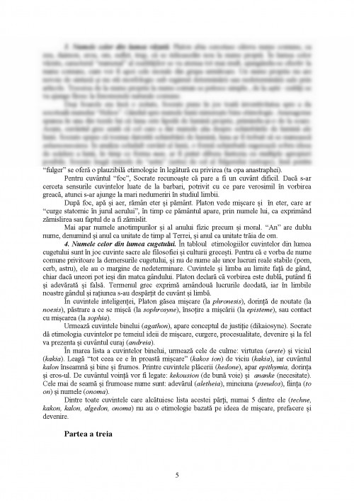 Referat: Dialogurile lui Platon Cratylos (#440377)