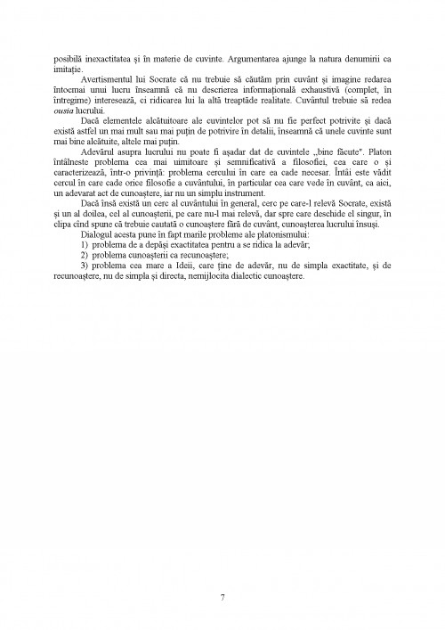 Referat: Dialogurile lui Platon Cratylos (#440377)