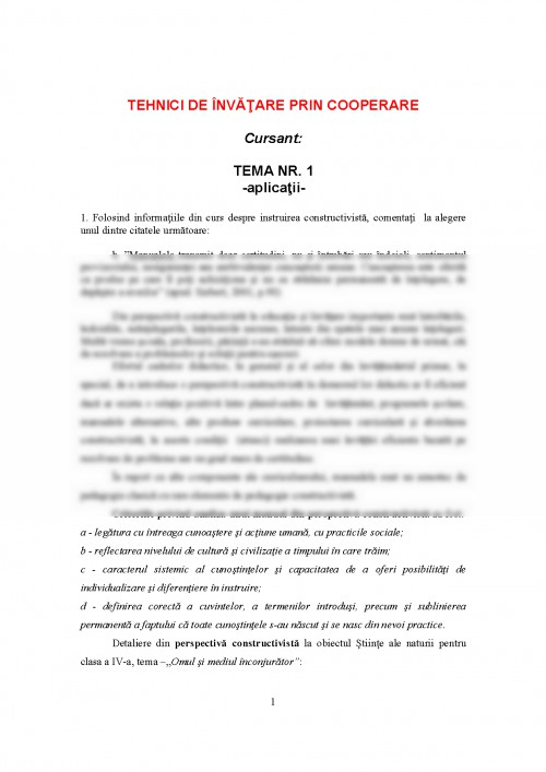 Referat: Tehnici de Cooperare (#440549)