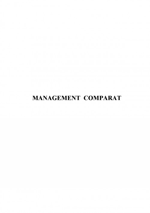 Referat: Management Comparat (#442831)